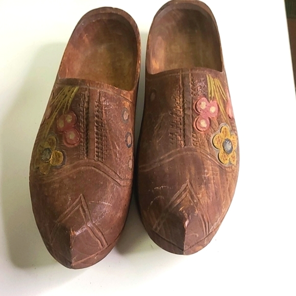 Vintage | Accents | Authentic Dutch Wooden Klompen Clog Shoes From Hol ...